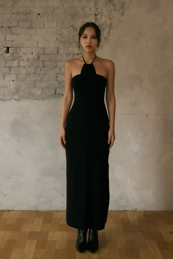 Black Mamba Halter Midi Dress | YONE | Women’s Wardrobe Essentials ...